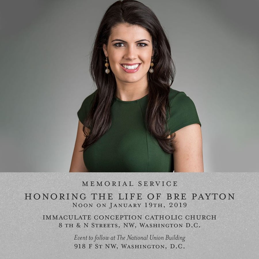 You're Invited to Attend Bre Payton's Memorial Services